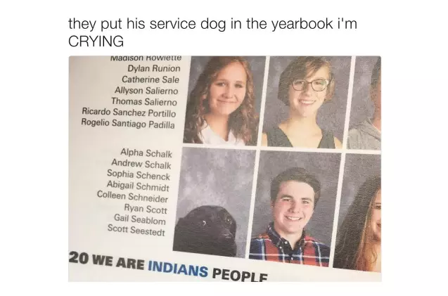 Service Dog's 'Yearbook' Bild gëtt viral 11386_1