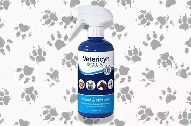 Vetericyn Plus nabarka iyo daryeelka maqaarka ee dhalada 16-ounce ah ee kiciya ee ku taal asalka paw-print