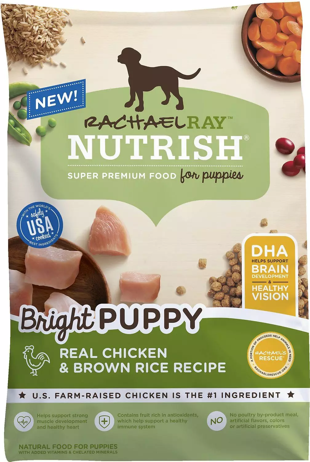 Najboljša pasja hrana za mladiče: Rachael Ray Nutrish Bright Puppy