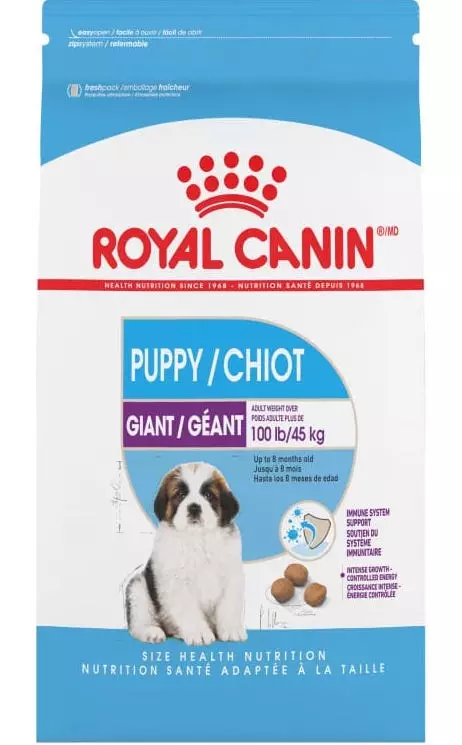 Ji bo Puppies Xwarina Kûçikê ya çêtirîn: Royal Canin Giant