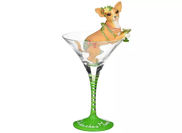 Barking Barware: កញ្ចក់ Chihuahua Martini