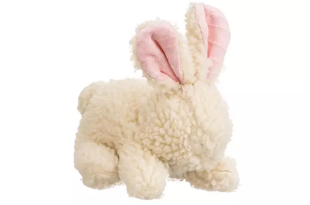 13 Heerlike Paasfees-geïnspireerde hondebenodigdhede: Plush Bunny Dog Toy