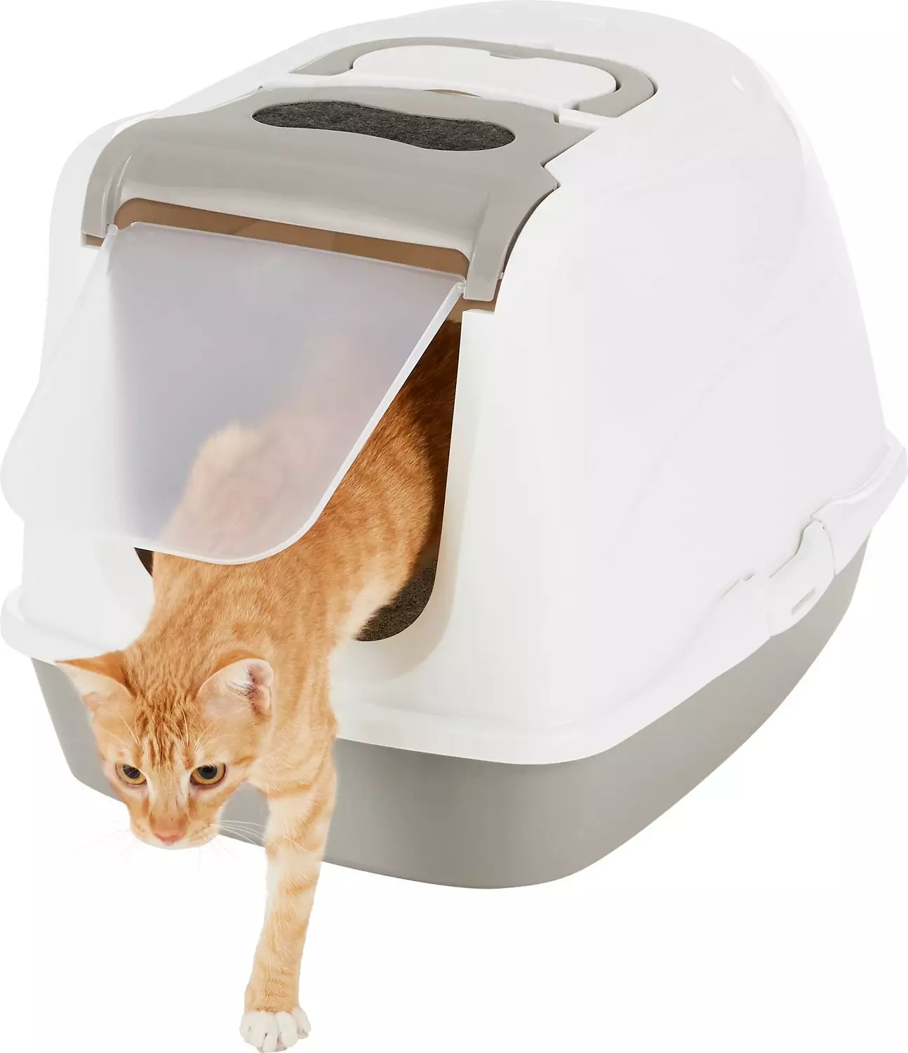 හොඳම බළල් පැටව් පෙට්ටි 10: Frisco Flip Top Hooded Cat Litter Box