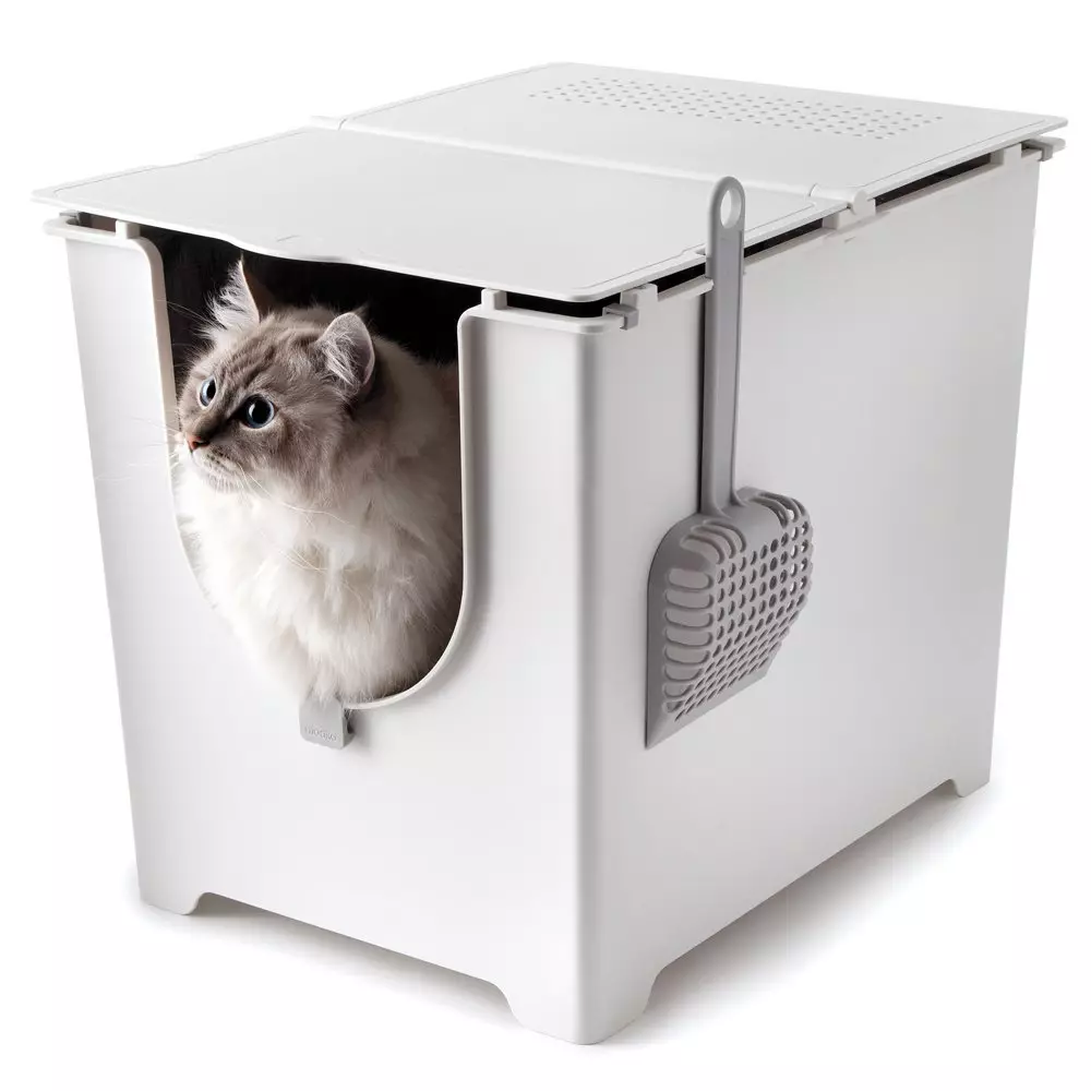 Top 10 cele mai bune cutii de gunoi pentru pisici: cutie de gunoi Modkat Flip cu linguriță și căptușeală reutilizabilă
