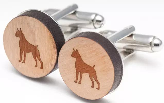 Knockout Kado pou Boxer Buffs: Boxer Dog Cufflinks