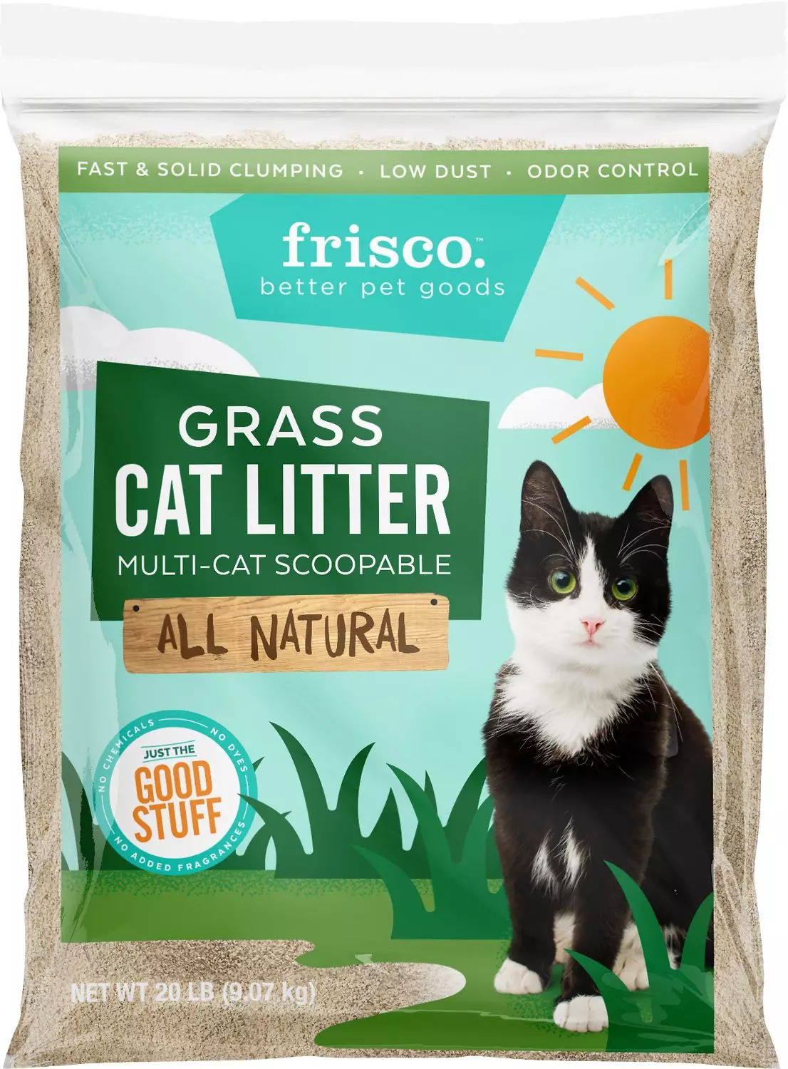 Top 10 Best Cat Litter: Frisco All Natural Grass Clumping Cat Litter