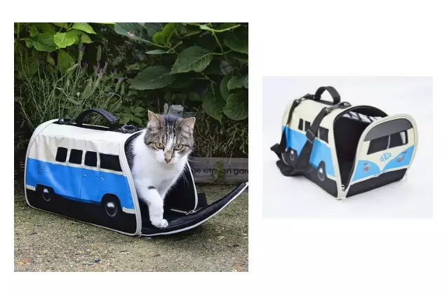 Izipho ze-Meowy Catmas zeekati kunye nabalandeli be-Feline: I-VW Campervan Pet Carrier